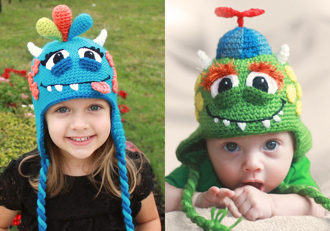 CROCHET PATTERN Monster Hat Pattern for Boys & Girls PDF | Etsy