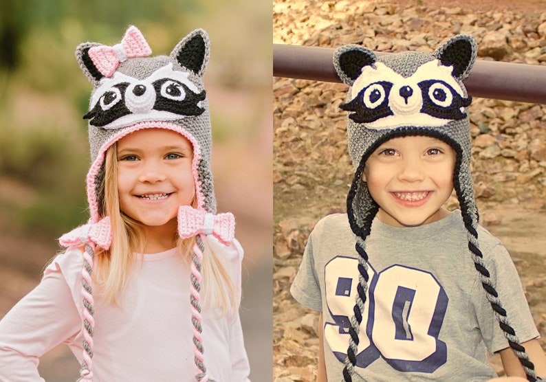Crochet Raccoon Hat Pattern. A Fun Adorable Warm Easy Hat - Etsy
