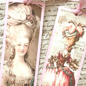 Marie Antoinette Pink Gift Tags , 5 Marie Bookmarks , Rococo Baroque ...