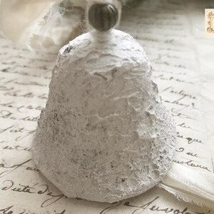 Faux Stone Paper Bells Wind Chime With Brass Jingle Bells , Rustic ...