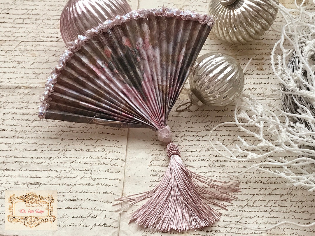 Marie Antoinette Fan Christmas Tree Hanging Decoration , Baroque Rococo ...