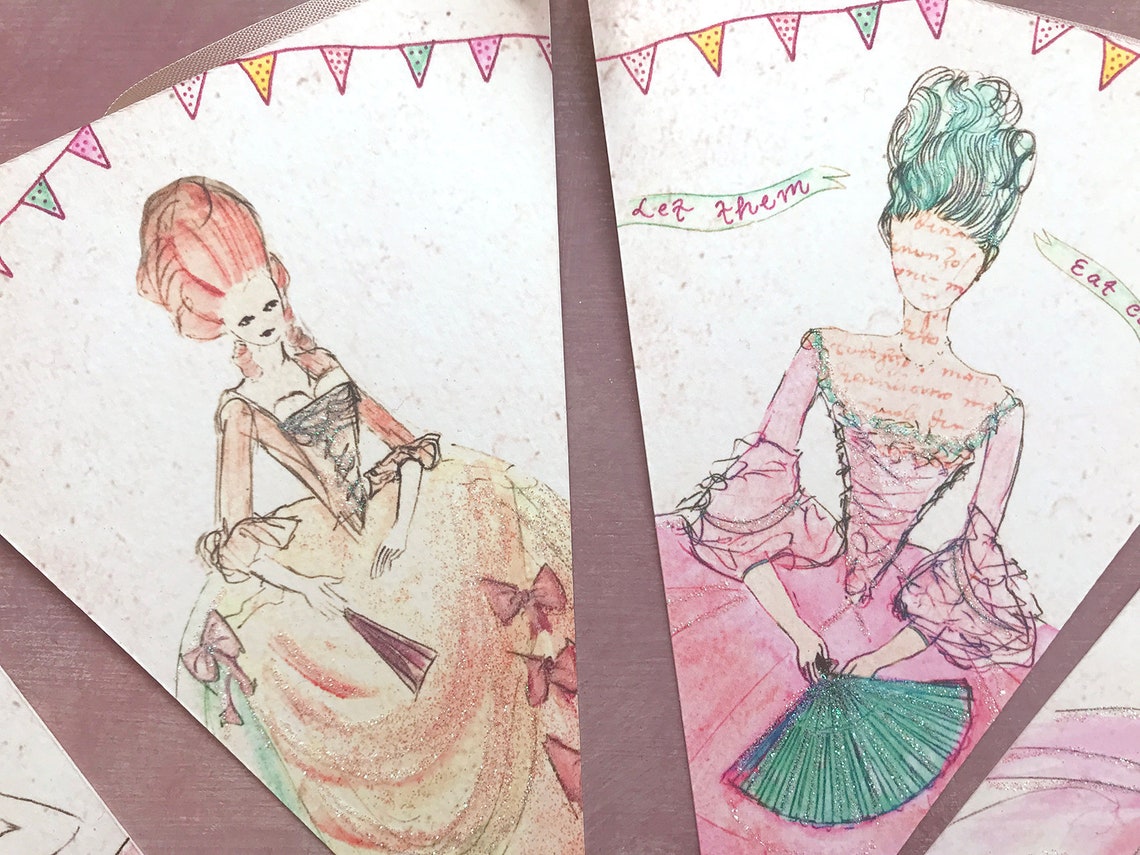 Marie Antoinette Glitter Bunting , Marie Party Decor , Marie Garland ...