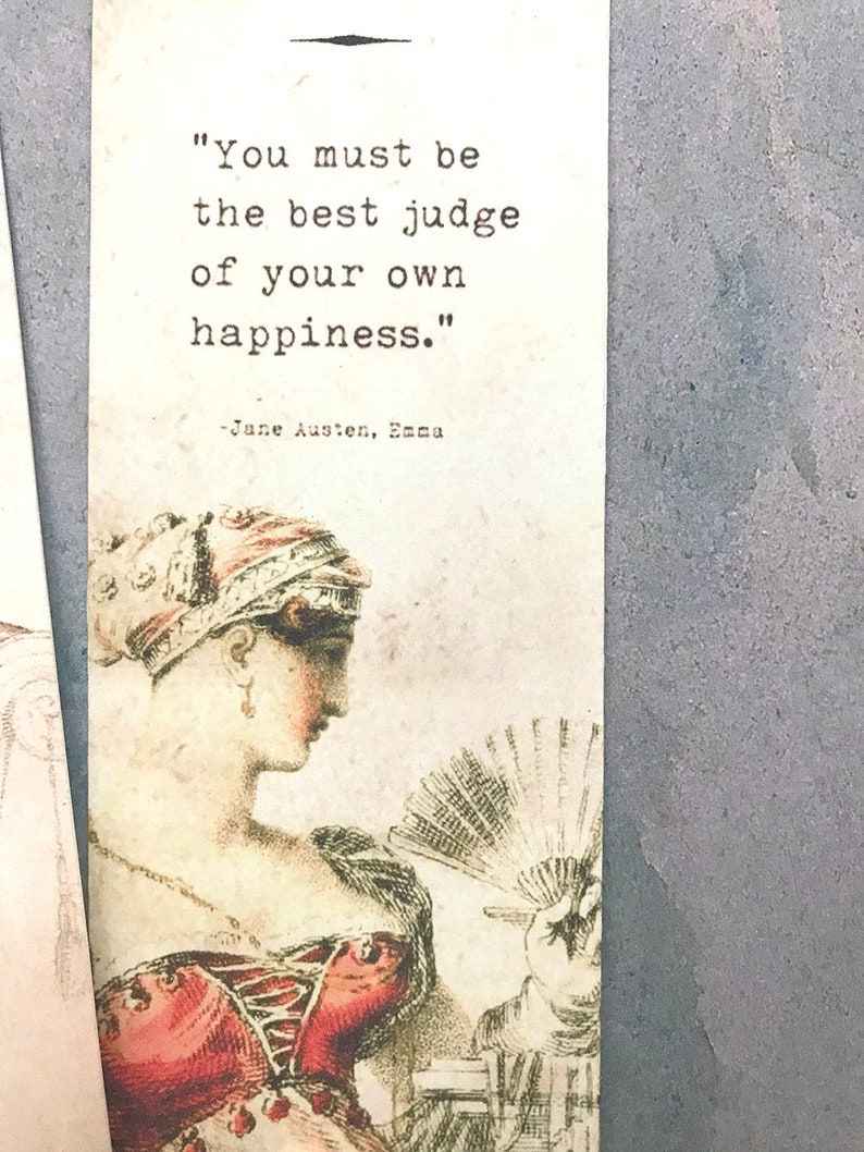 4 Jane Austen Regency Bookmarks With Pure Silk Ribbons , Shabby Chic ...