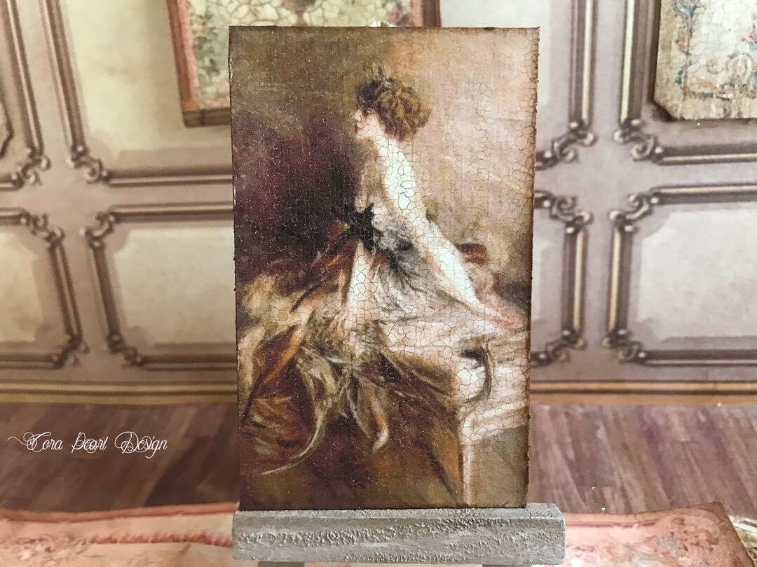 Miniature Regency Painting Dollhouse Art Panel , 12th Scale Art, 1:12 ...