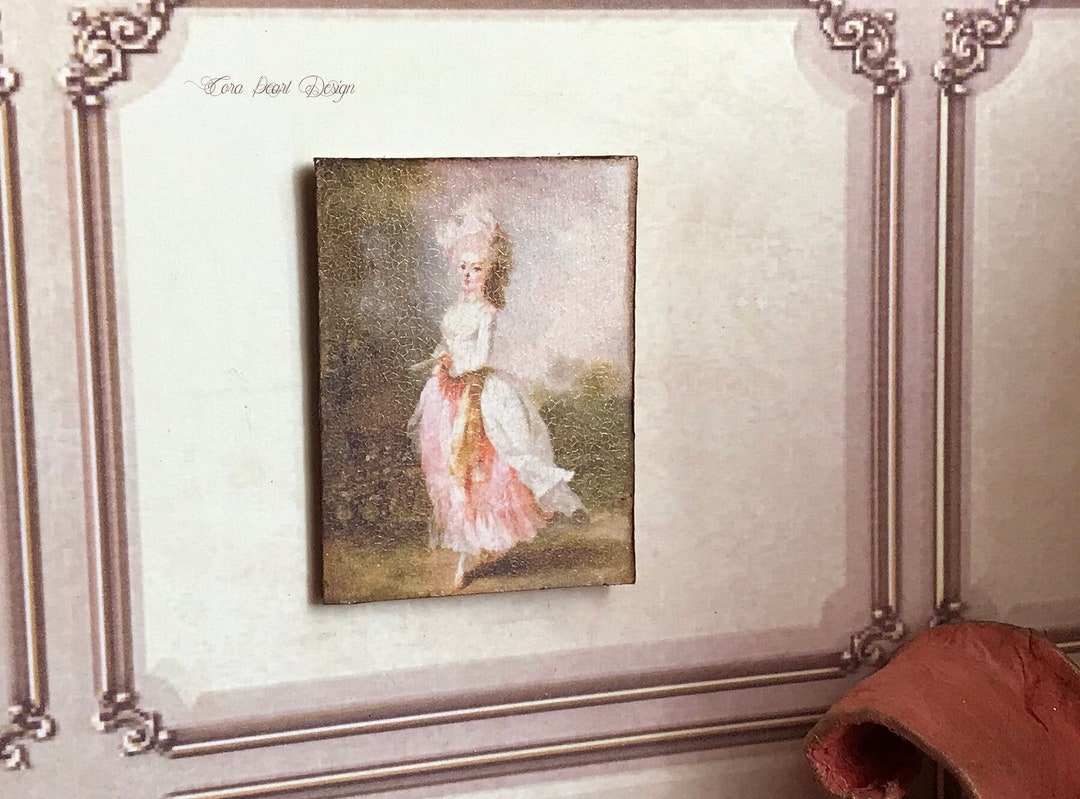 Miniature Dollhouse Art Panel , 12th Scale Art, 1:12 Scale French ...