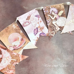 Fairytale Fairy Glitter Bunting Flag Garland , Children's Room Decor ...