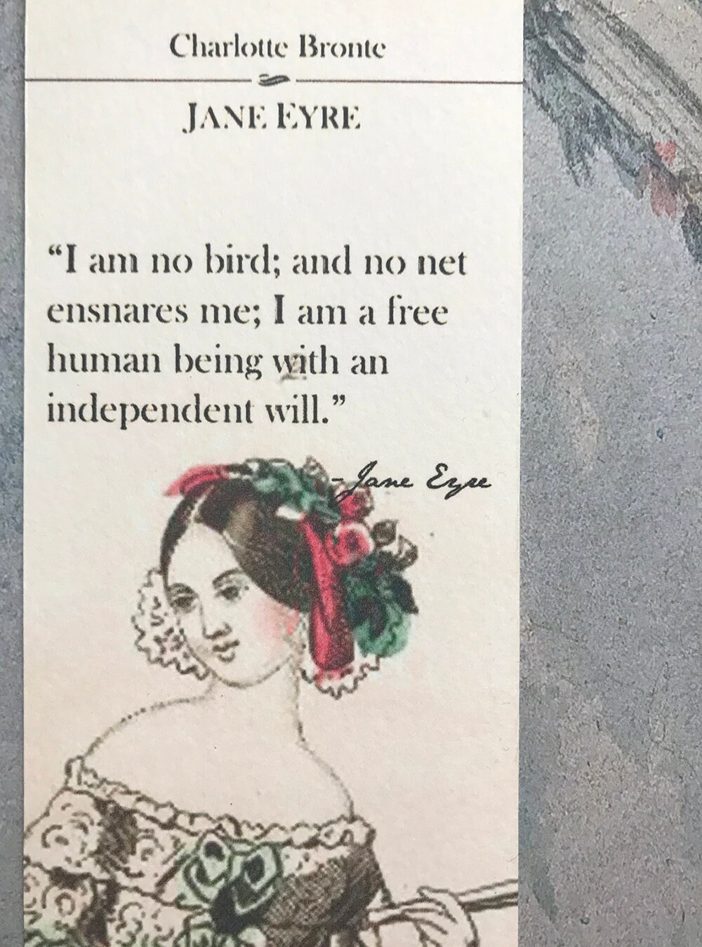 4 Jane Eyre Bronte Bookmarks With Pure Silk Ribbons Shabby | Etsy