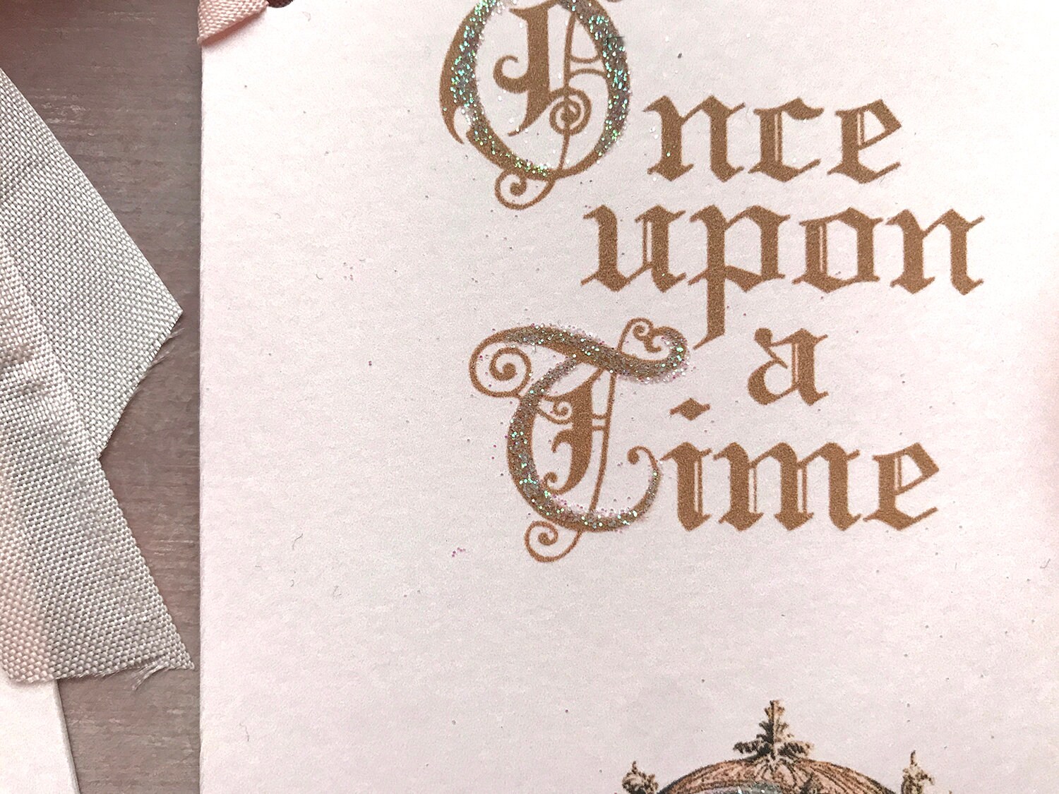 Pink Glitter Fairytale Carriage Gift Tags , Once Upon a Time Tags, Pink ...