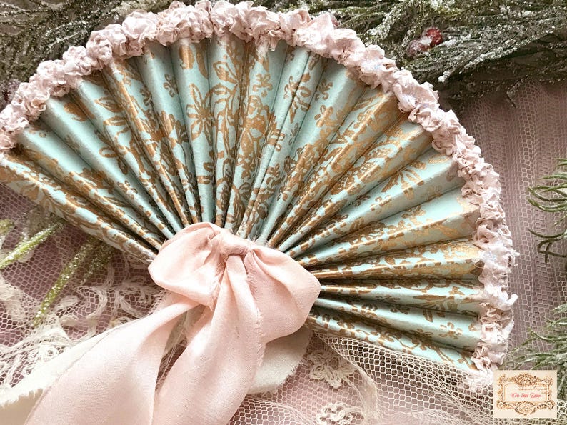 Baroque Rococo Paper Fan, Marie Antoinette Christmas Tree Decorations ...