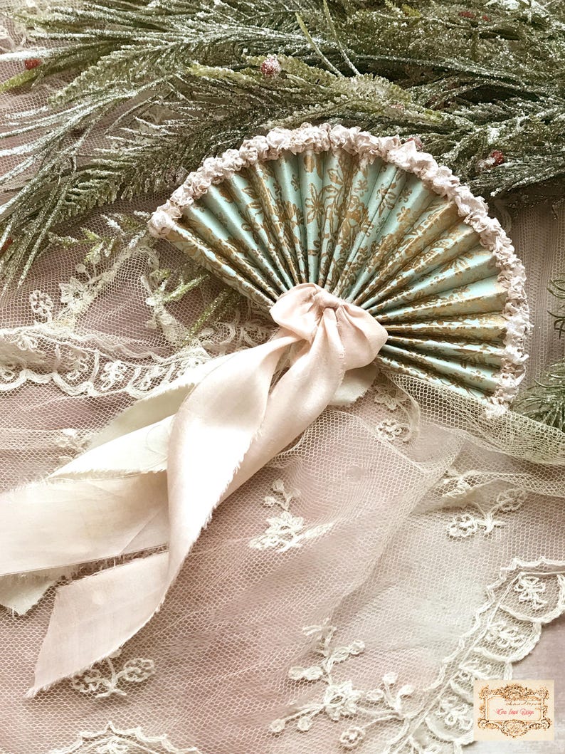 Baroque Rococo Paper Fan, Marie Antoinette Christmas Tree Decorations ...