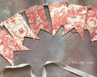 Red Toile Paper - Etsy