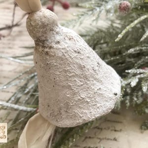 Faux Stone Paper Bells Wind Chime With Brass Jingle Bells , Rustic ...