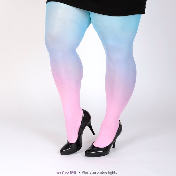 Plus Size Tights Pastel Etsy 9159