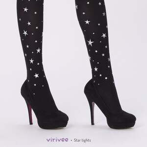 Plus SIZE Star Tights With Silver or Gold Pattern, S-4XL Sizes ...
