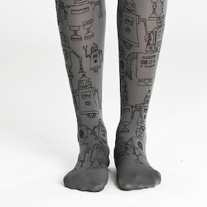 Plus Size Robot Tights, Geek Clothing - Etsy