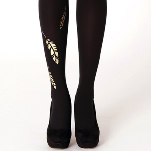 PLUS SIZE Tights Gold Fragment Pattern Metallic Opaque Gold | Etsy