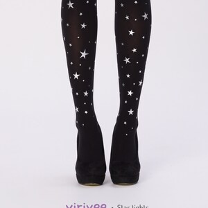 Plus SIZE Star Tights With Silver or Gold Pattern, S-4XL Sizes ...