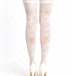 Yellow Rose Printed Floral Thigh High, Beautiful Wedding Fashion ...