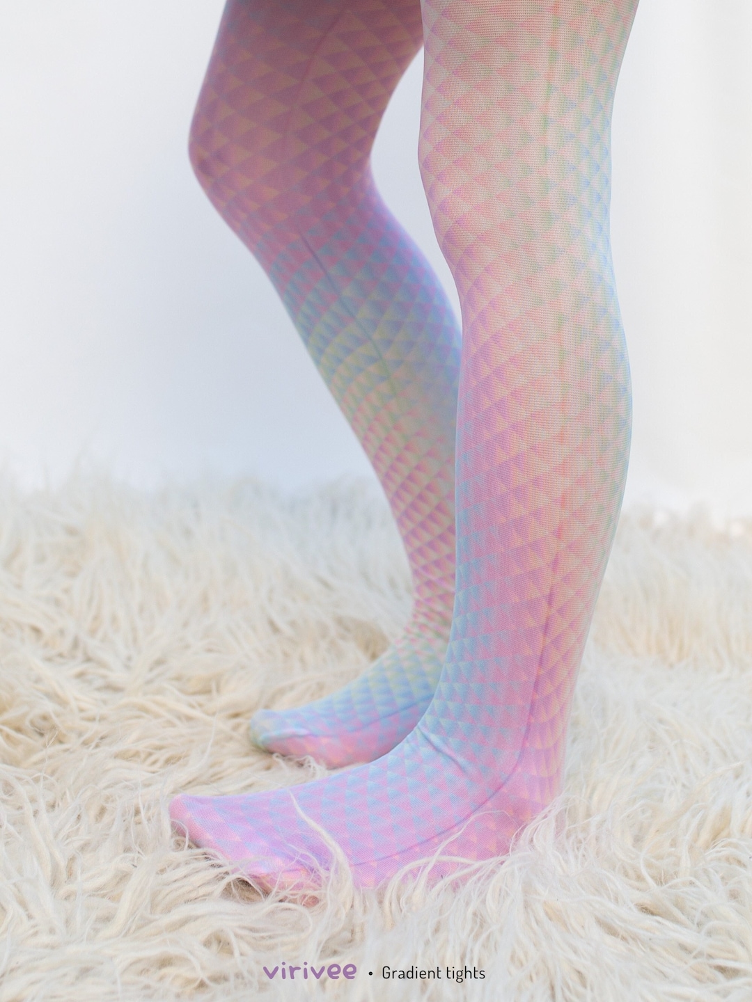 Colorful Tights for Girls, Gradient Fashion Birthday Outfit for 4-12 ...