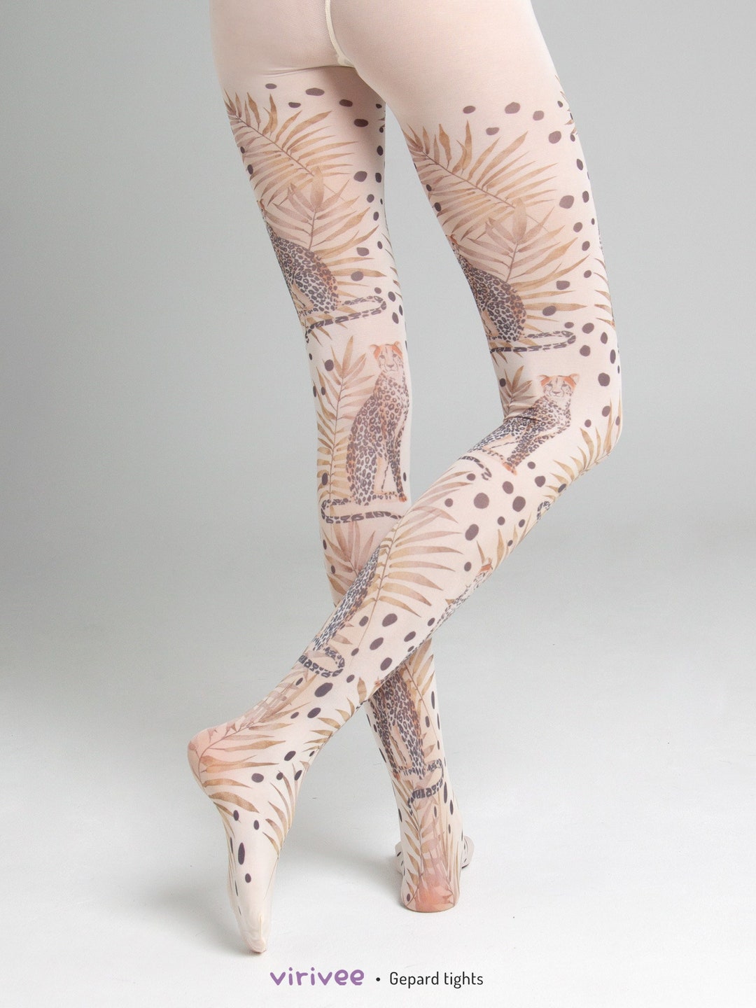 Gepard Tights, Safari Leopard Print Animals Fashion, Fancy Printed Plus ...