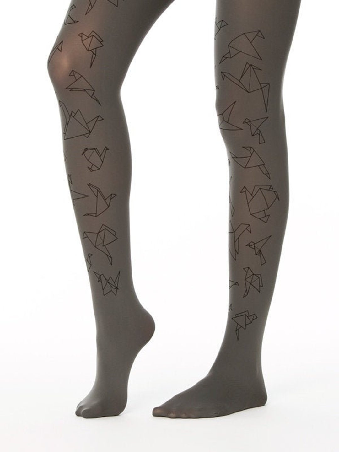Plus Size ORIGAMI Birds Printed Tights for Women, S-4XL Sizes - Etsy