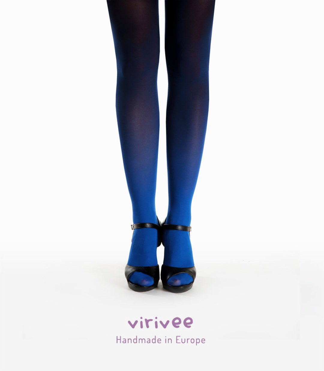 Ombre Tights for Women Blue-black Blue Pantyhose Cool - Etsy