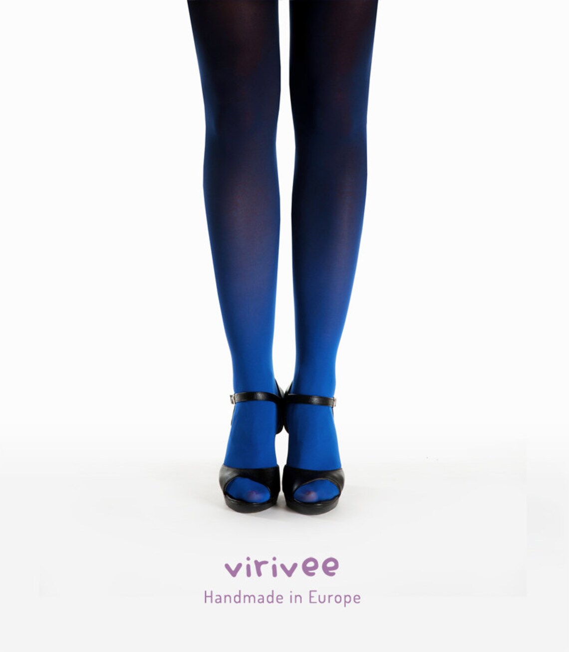 Ombre tights for women blue-black blue pantyhose cool | Etsy