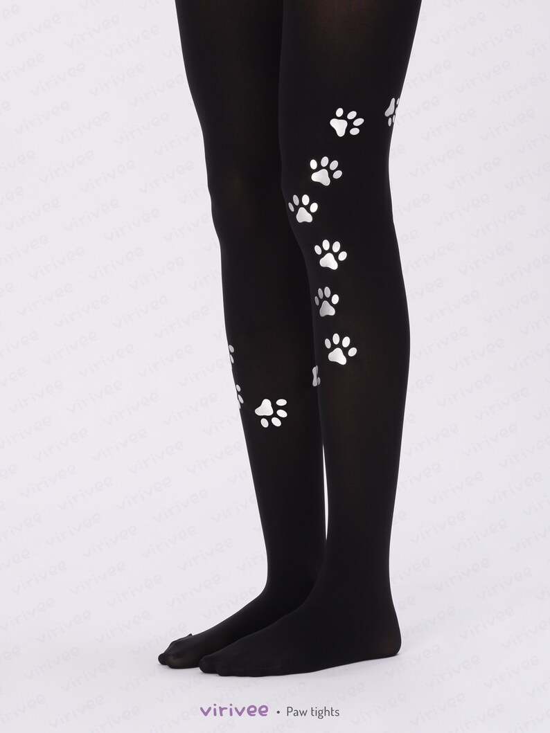 Paw Print Tights, Gift for Cat and Dog Lovers - Etsy