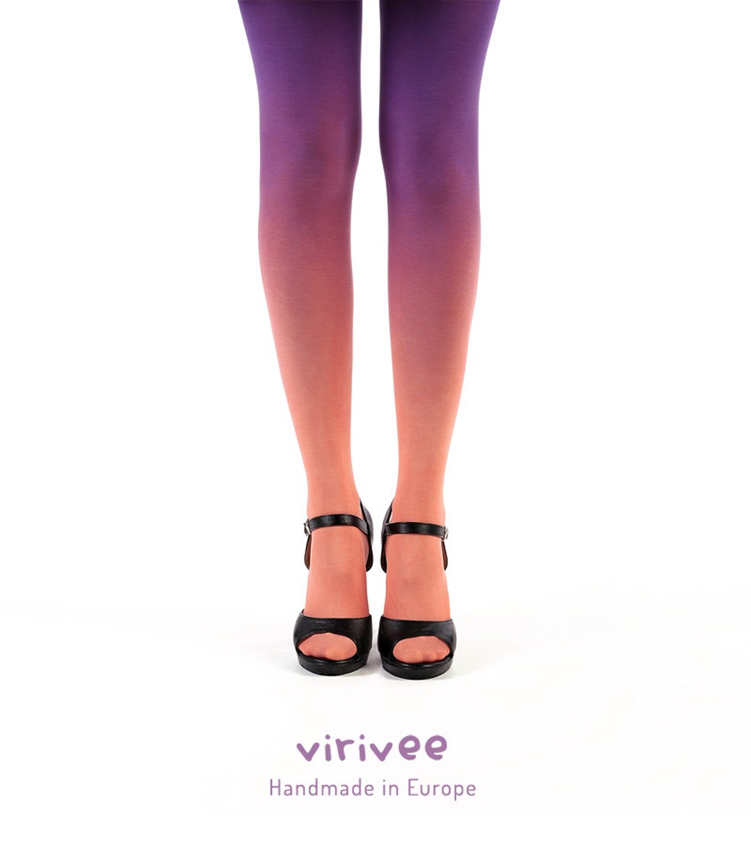 Ombre Tights Salmon Purple Gradient Tights - Etsy