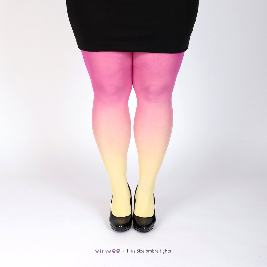 Yellow-magenta Pastel Goth Clothing, Plus Size Panythose Gift for ...
