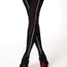 Gold Patterned Tights for Women / Tights With Square Pattern / Gold ...