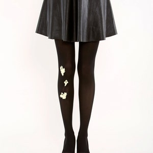 Glow in the Dark Ghosts Gothic Tights, Halloween Costume Alternative ...