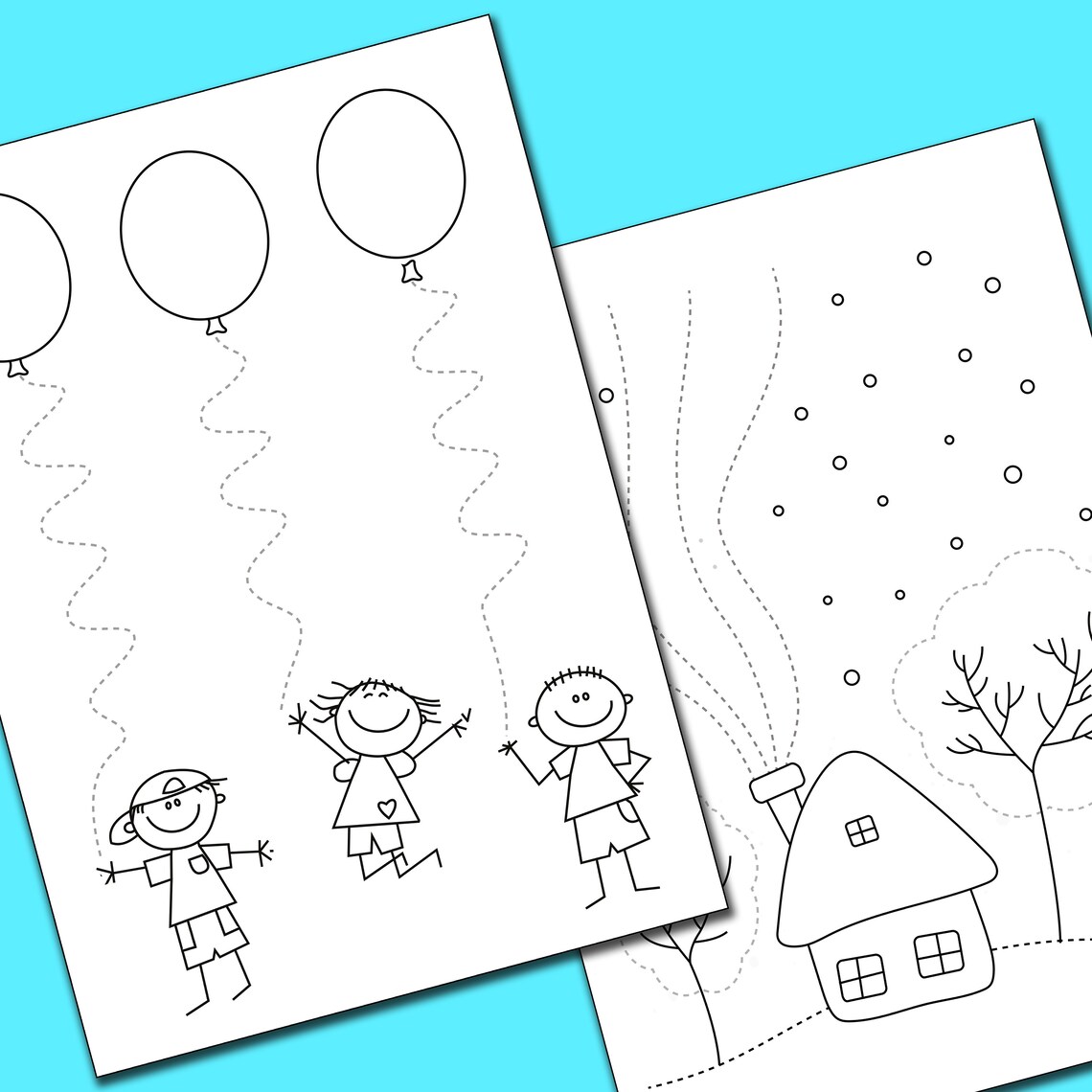 Pencil Control for Preschool, Tracing and Coloring Book, Fine Motor ...