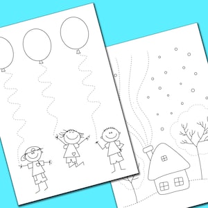 Pencil Control for Preschool, Tracing and Coloring Book, Fine Motor ...