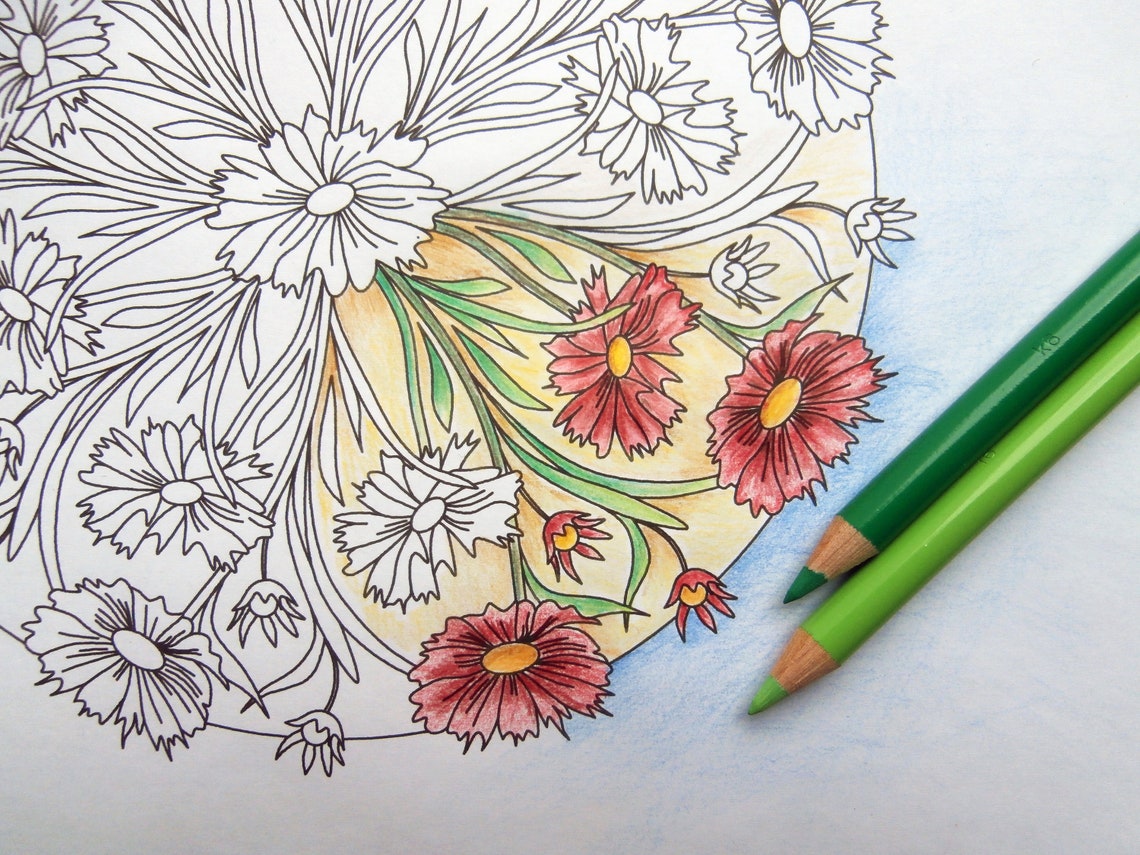 Coloring Mandalas, 50 Design to Color, Instant Download, Abstract ...