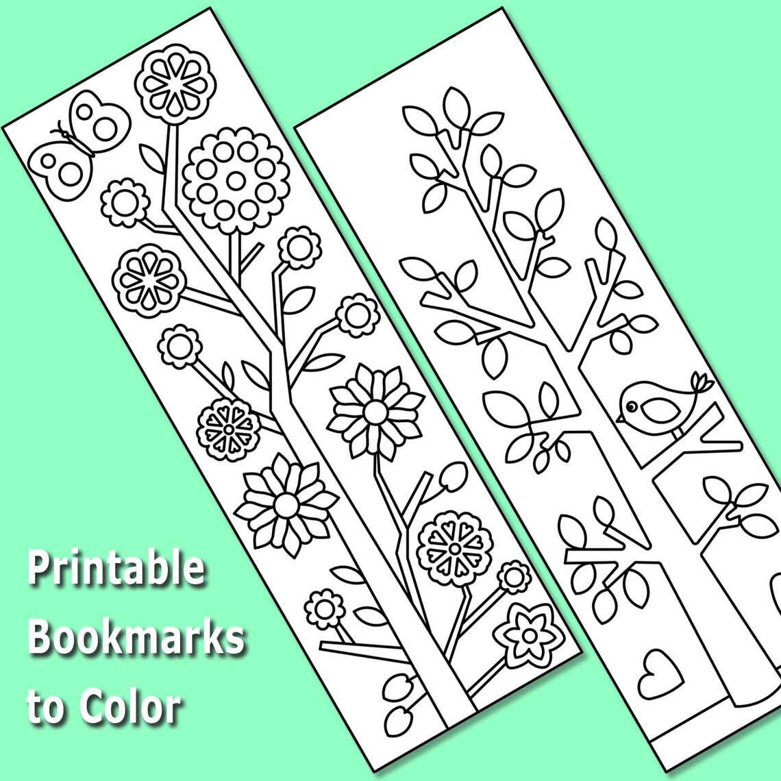 Coloring Bookmarks, Printable Coloring Pages for Kids and Adults ...