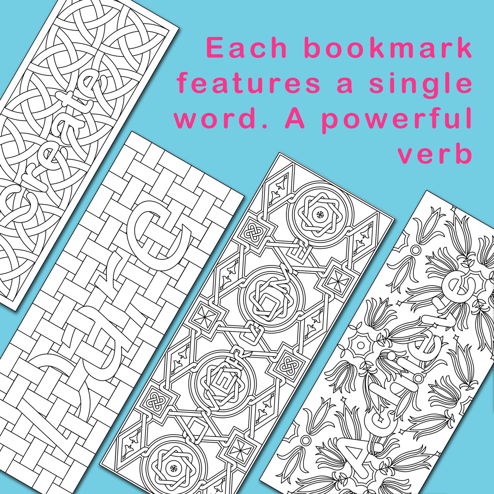 Affirmation Coloring Bookmarks, 20 Printables, Manifestation Coloring ...
