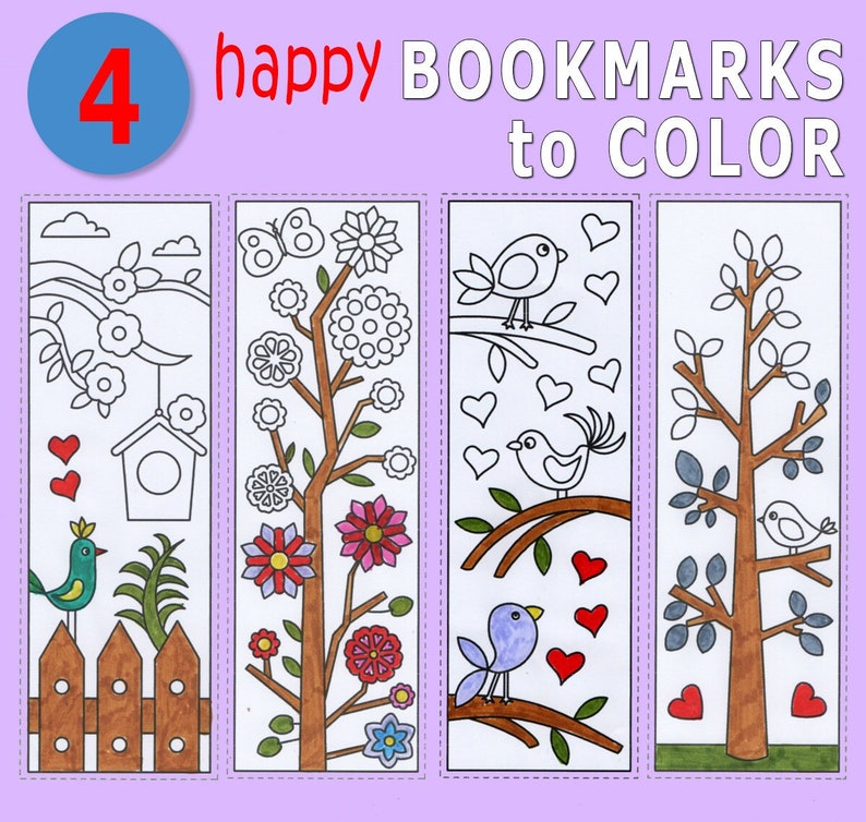 Coloring Bookmarks, Printable Coloring Pages for Kids and Adults ...