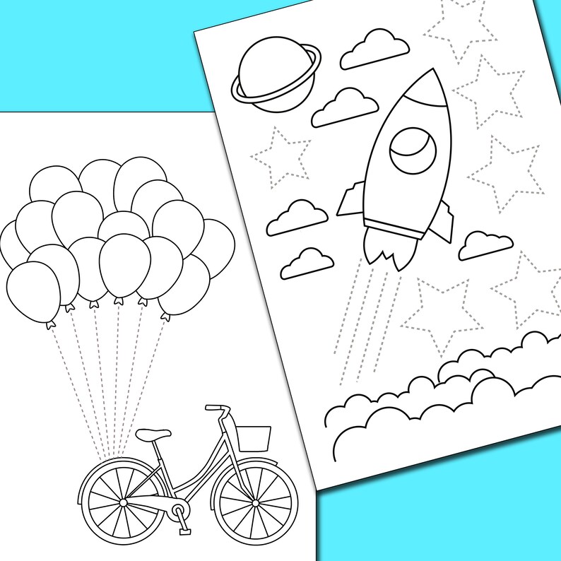 Pencil Control for Preschool, Tracing and Coloring Book, Fine Motor ...