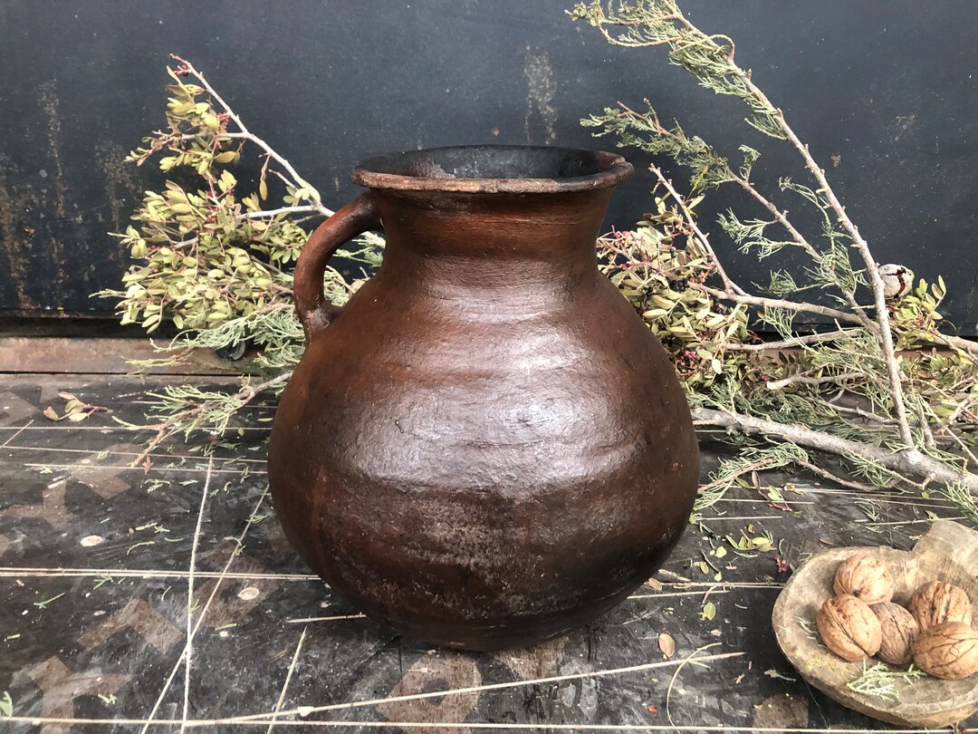 Antique Ceramic Pot,terracotta Pots.antique Pottery,vintage Jar ...