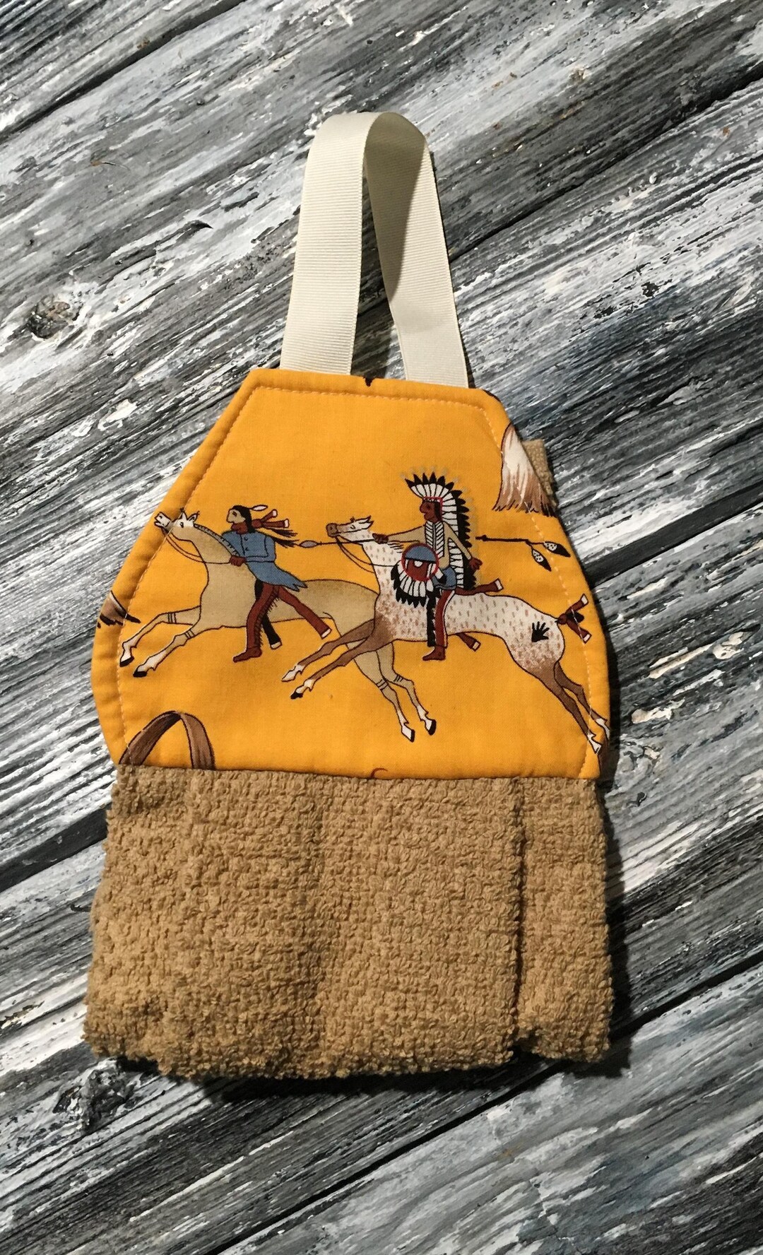 Native American Warriors Hanging Kitchen Cabinet Dishtowel Shield ...