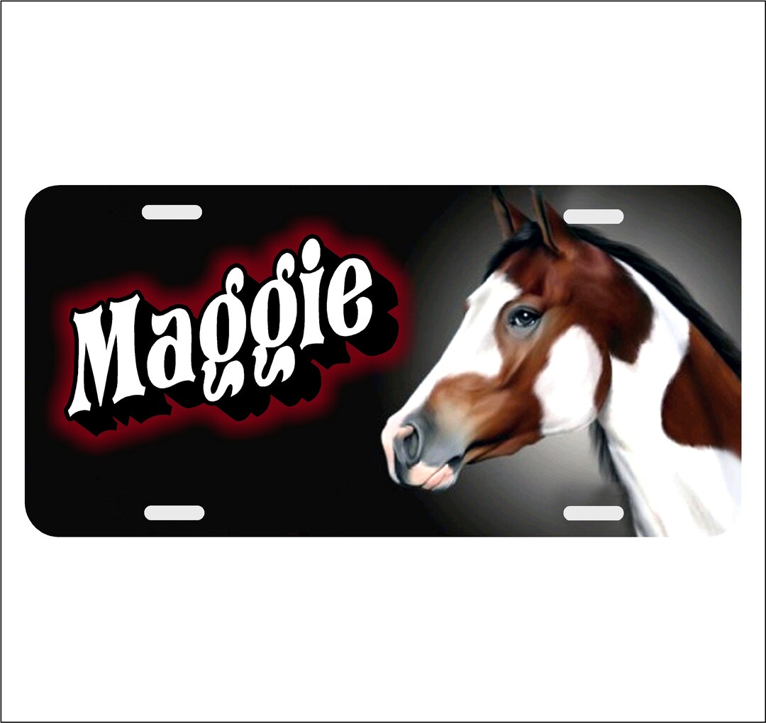 Painted Horse License Plate Personalized Monogrammed Car Auto Tag ...