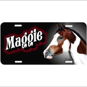 Painted Horse License Plate Personalized Monogrammed Car Auto Tag ...