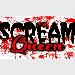 Blood Spatter Scream Queen Halloween Horror Personalized License Plate ...