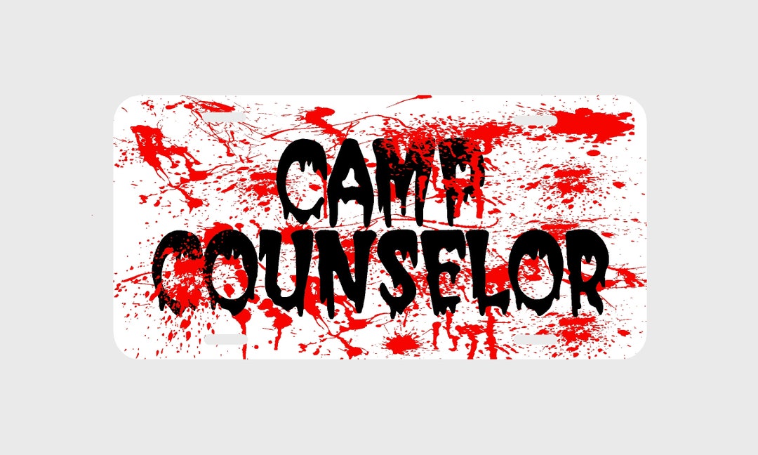 Personalized Blood Spatter Camp Counselor License Plate - Etsy
