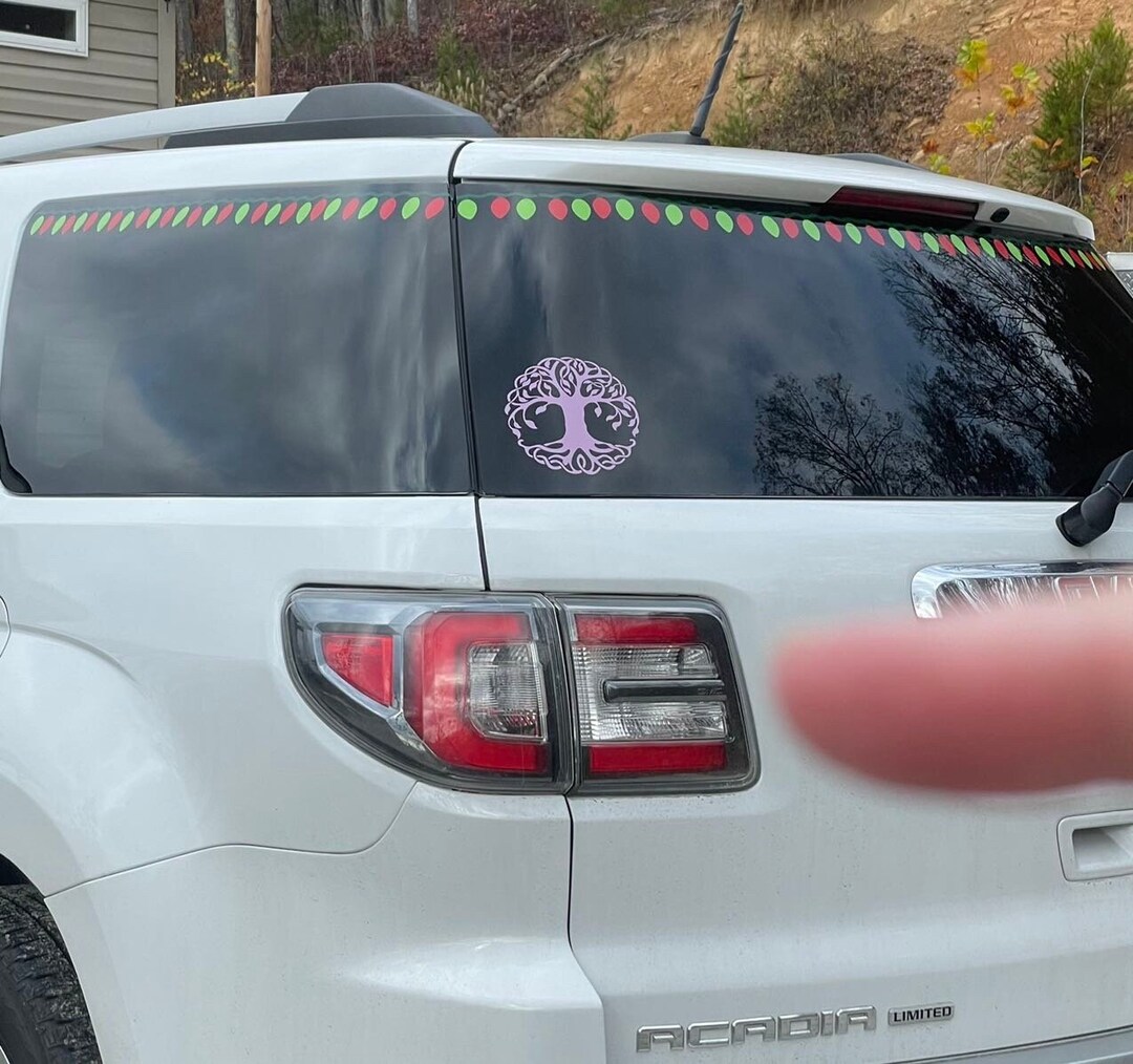 Christmas Lights Vinyl Decal Car Window Laptop Decor Outdoor Indoor ...