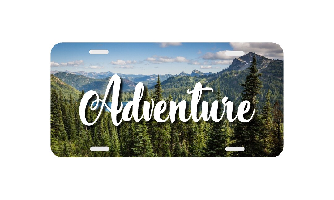 Mountains License Plate Personalized Adventure Custom Auto Car - Etsy