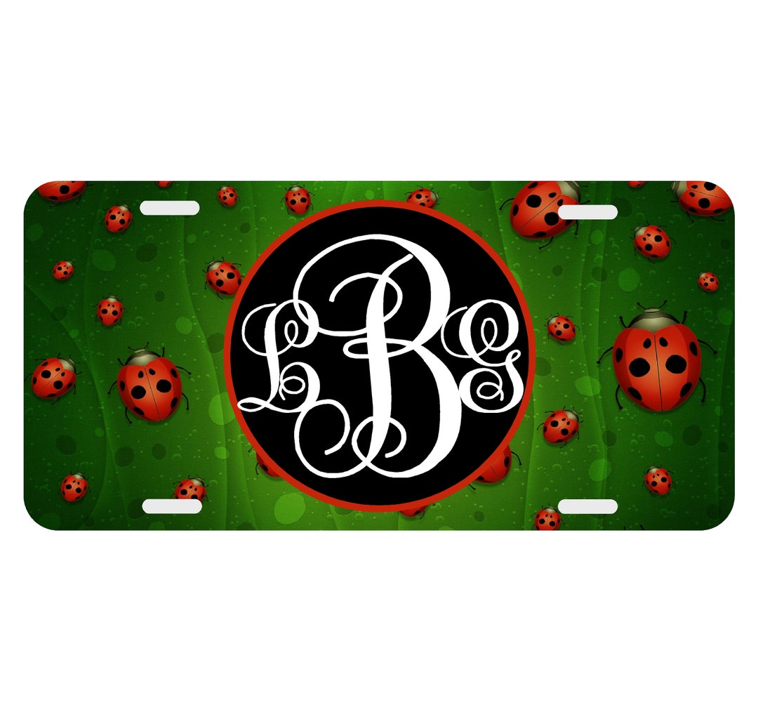 Ladybug License Plate Monogram Personalized Auto Car Tag - Etsy