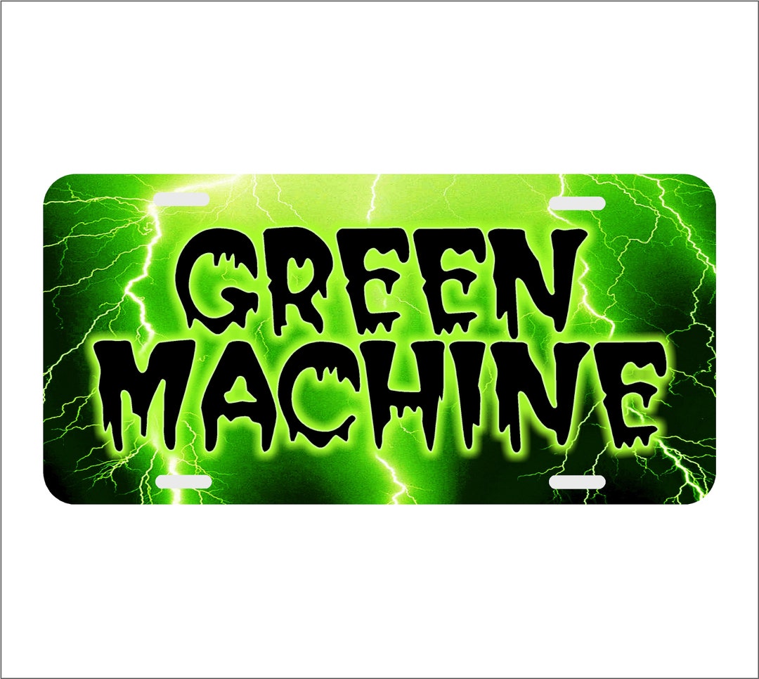 Green Lightning License Plate Personalized Auto Car Tag Vanity Front ...