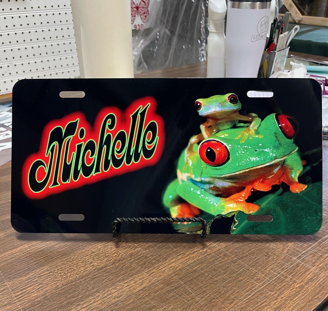 Frogs License Plate Personalized Monogrammed Auto Tag, Car Tag, Custom ...